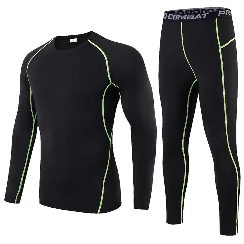 2021 Men Sportswear Compression Suits Breathable Gym Clothes Man Sports ...