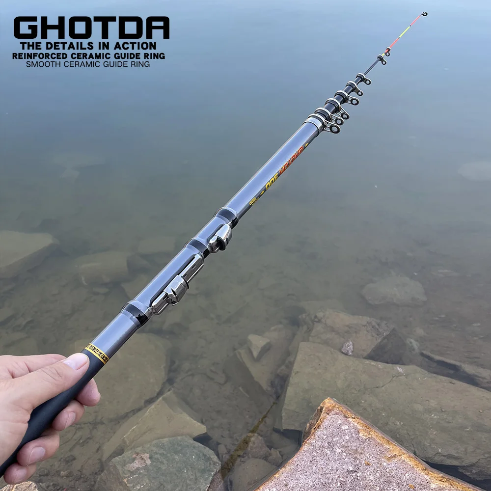 GHOTDA Carp Fishing Rod 1.5M 3.0M Feeder Hard Carbon Fiber Telescopic ...