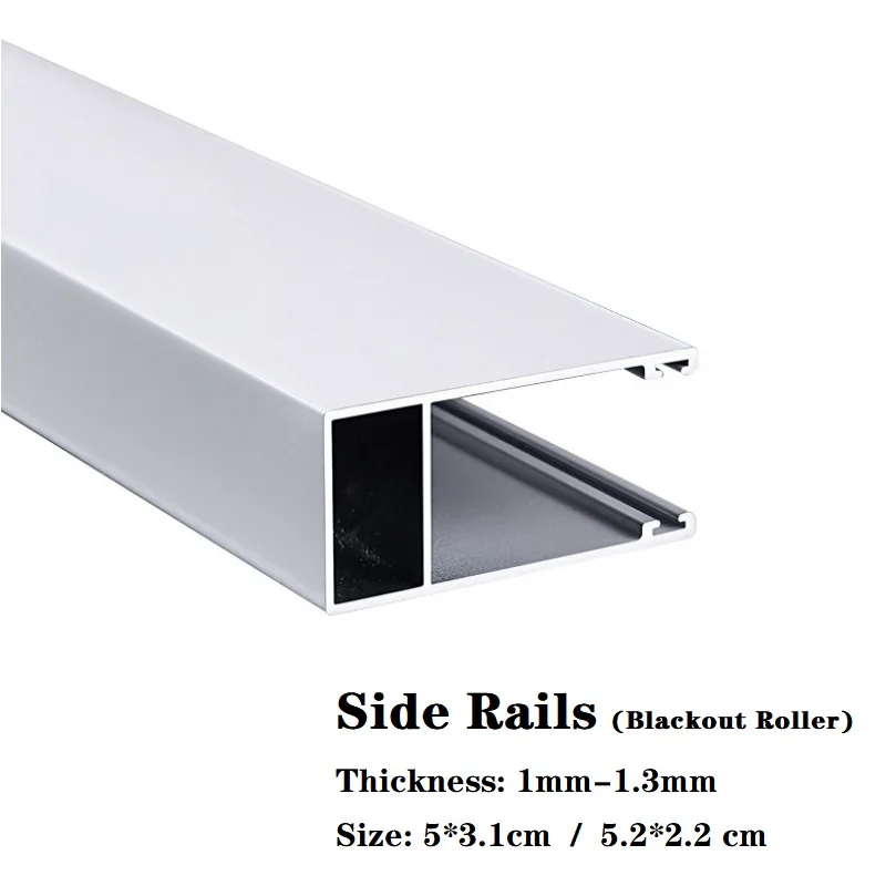 Aluminum-Side-Rail-Track-For-Blackout-Roller-Blinds-White-Customize ...