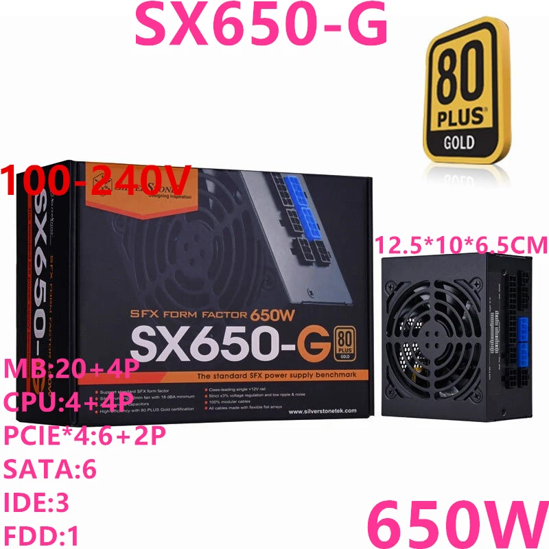 Original PSU For SilverStone SX650-G SFX Full Modular 80plus Gold Mute ...