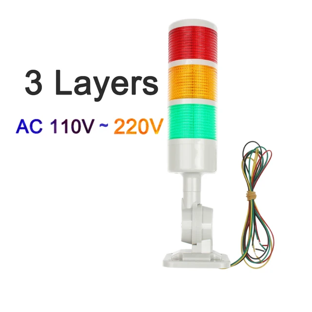 3 layers Rotatable 180 Stack light Red warning light industrial for CNC ...