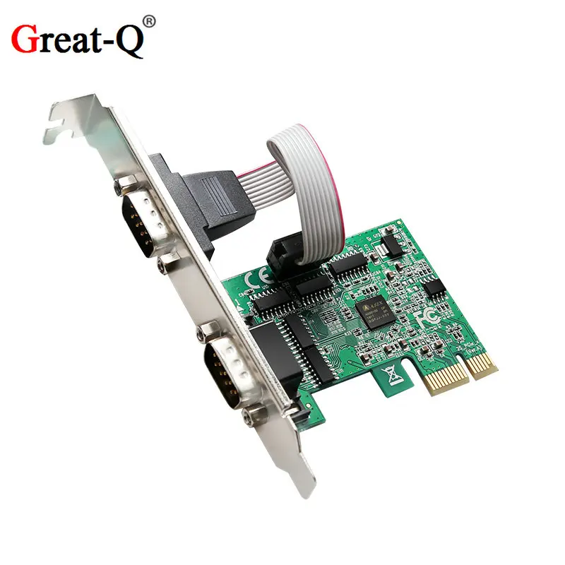 Dual RS232 Serial COM to PCI Express expansion Card PCIE DB9 Adapter ...