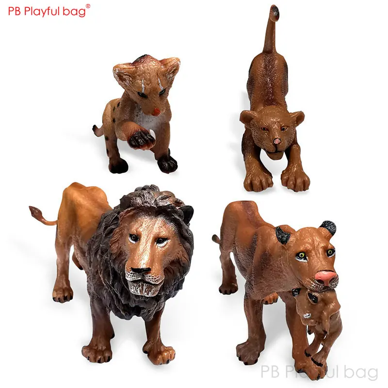 Playful Bag 4pcs/set Cool Lion Family Figure Lions Pvc Ornaments Solid ...