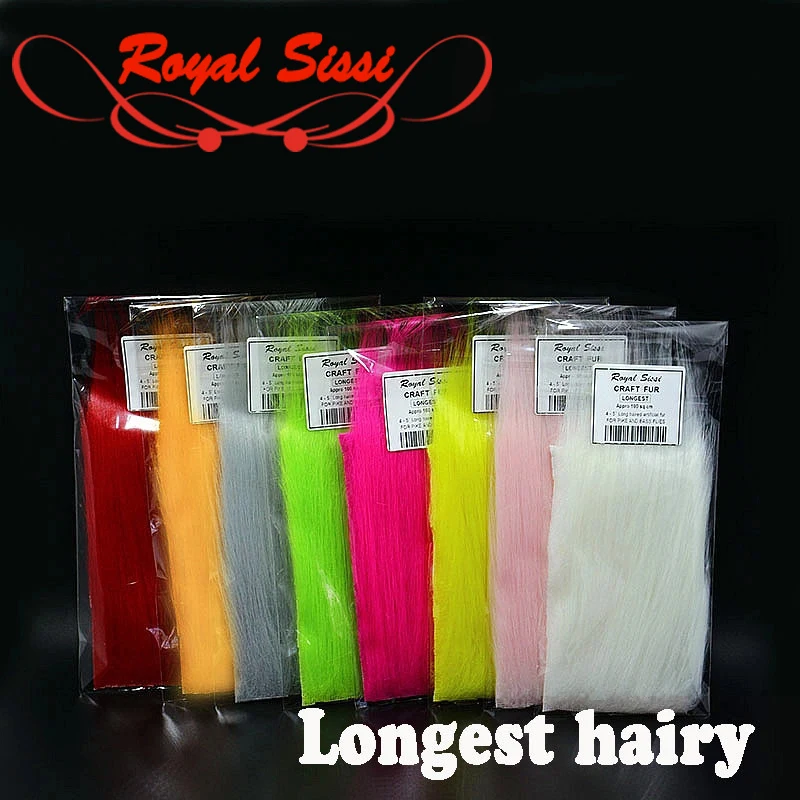 Pelo artificial largo y peludo para hacer moscas, 8 colores opcionales ...