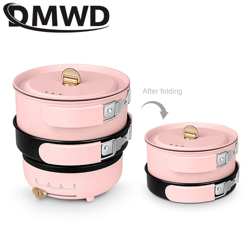 DMWD 220V Multifunction Electric Hot Pot with Folding Handle Mini ...
