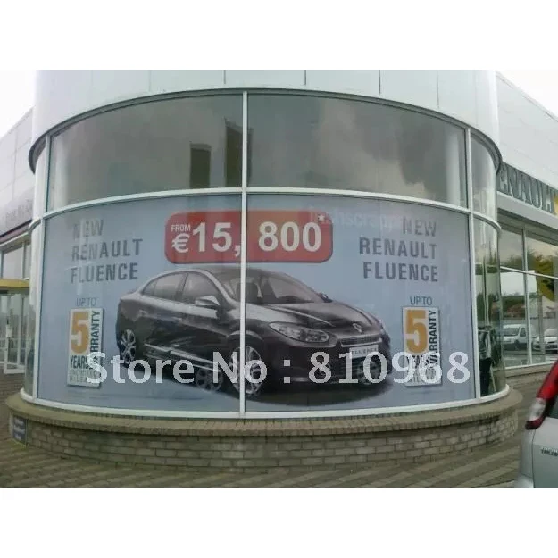 custom print one way vision advertising stickers, perforated window ...