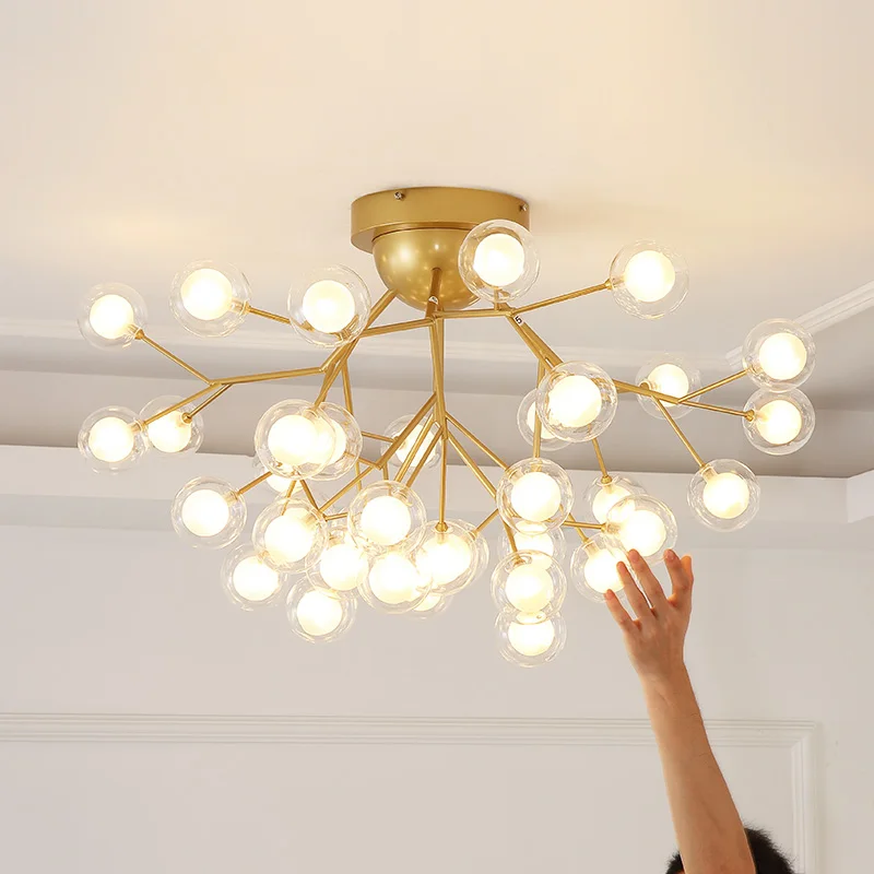 Modern-Tree-Branch-LED-Chandelier-Ceiling-Nordic-Firefly-Light-Fixture ...