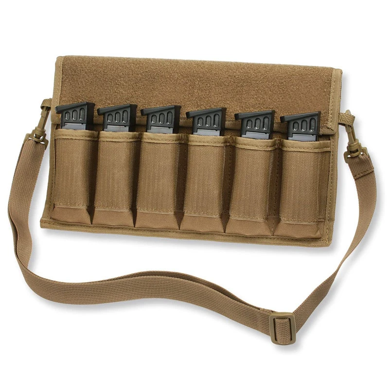 1000d Molle 6 Magazine Pouch For Single/double Stack Mag Pouch Bag Men ...