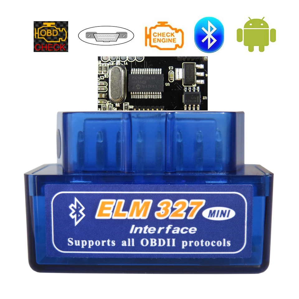 OBD2 Scanner ELM327 Bluetooth V1.5 OBDII Car Diagnostic Scanner ELM 327 Bluetooth OBD 2 For ...