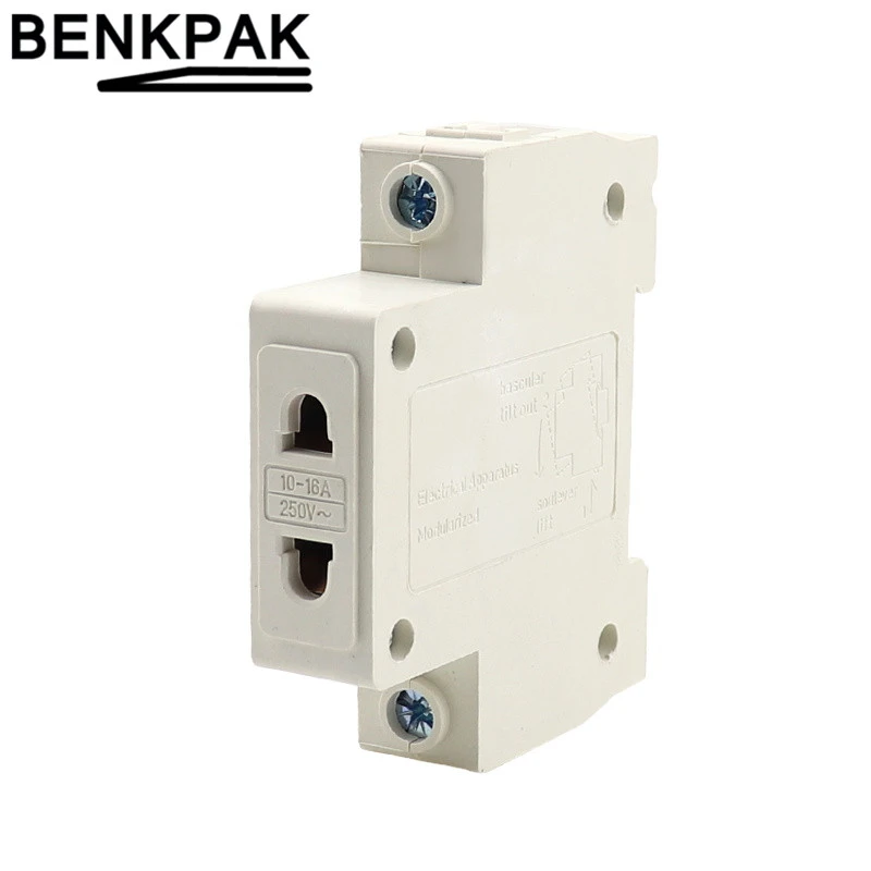 1P Single One 1 Pole US EU 2 Pin Plug 35mm DIN Rail Mount AC Power ac30 ...