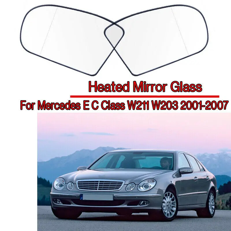 메르세데스 벤츠 w203 w211 2038100121 자동차 액세서리 사이드 백미러 유리 화이트 유리 난방 기능 교체|거울 ...