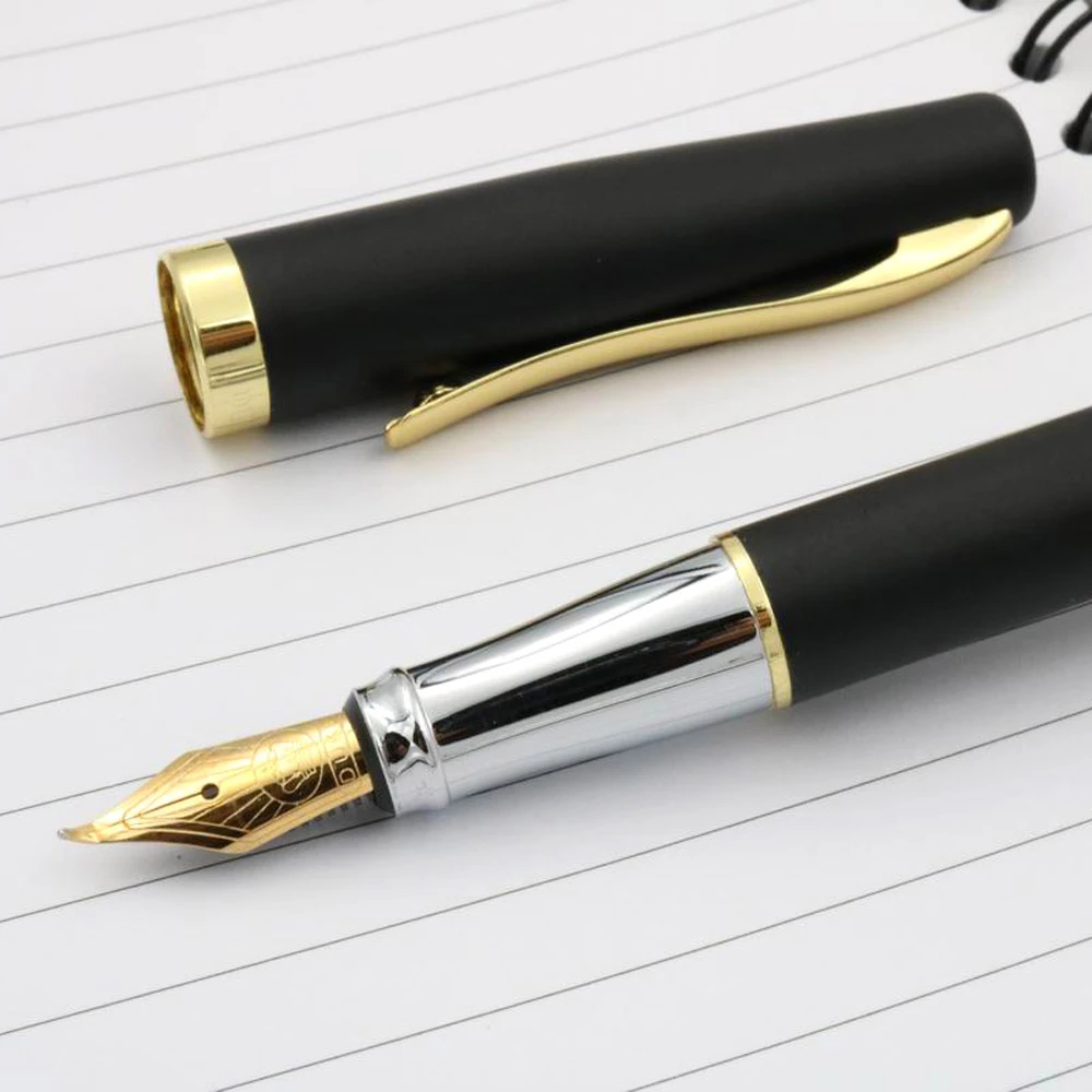 Classic Duke 209 Fountain Pen Golden Matte Black 1.0mm Bent Fude Nib ...