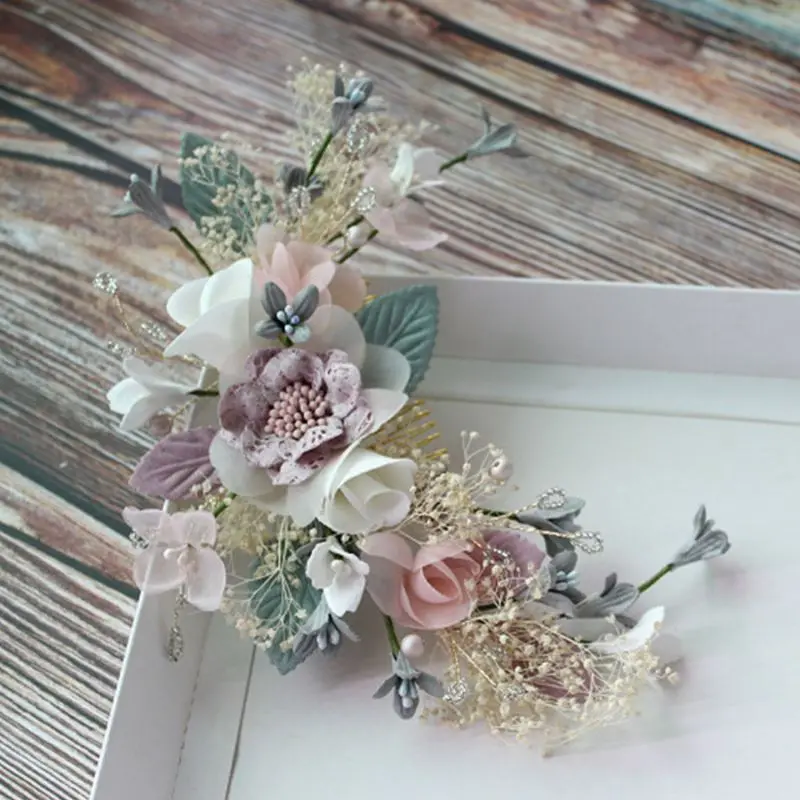 Свадебная Корона из искусственных цветов повязка на голову имитация ...