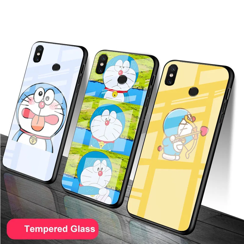 Tempered Glass Phone Case | Redmi Note 5 Doraemon | Mobile Phone Cases ...
