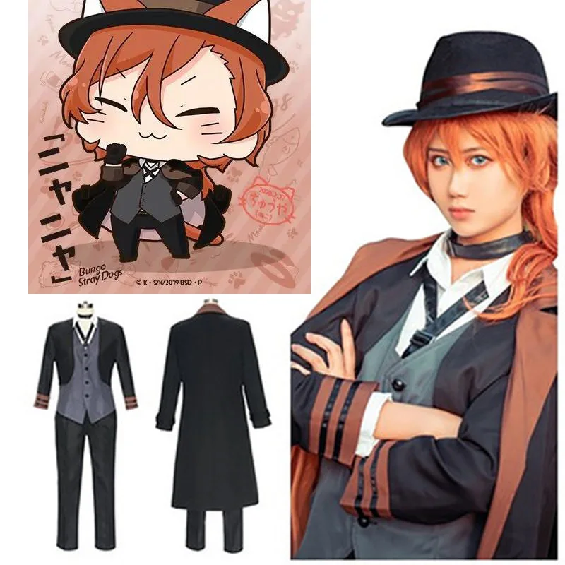 Bungou Bungo Stray Dogs Chuya Chuuya Nakahara Full Set Cosplay Costume ...