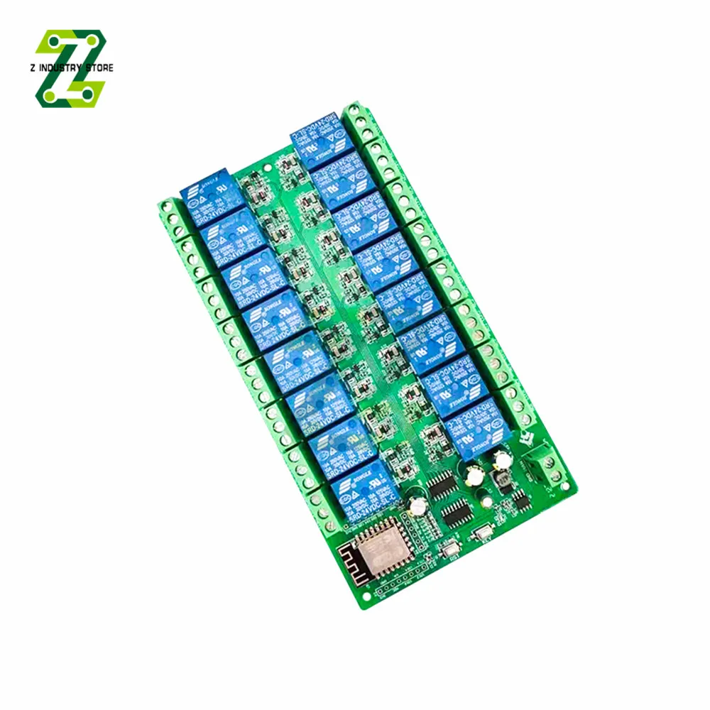 Dc 5V 12V 24V Esp8266 Esp-12F 16 Channel Relay Bord Module Wifi Modulvezérlő Relé – FIXO.hu