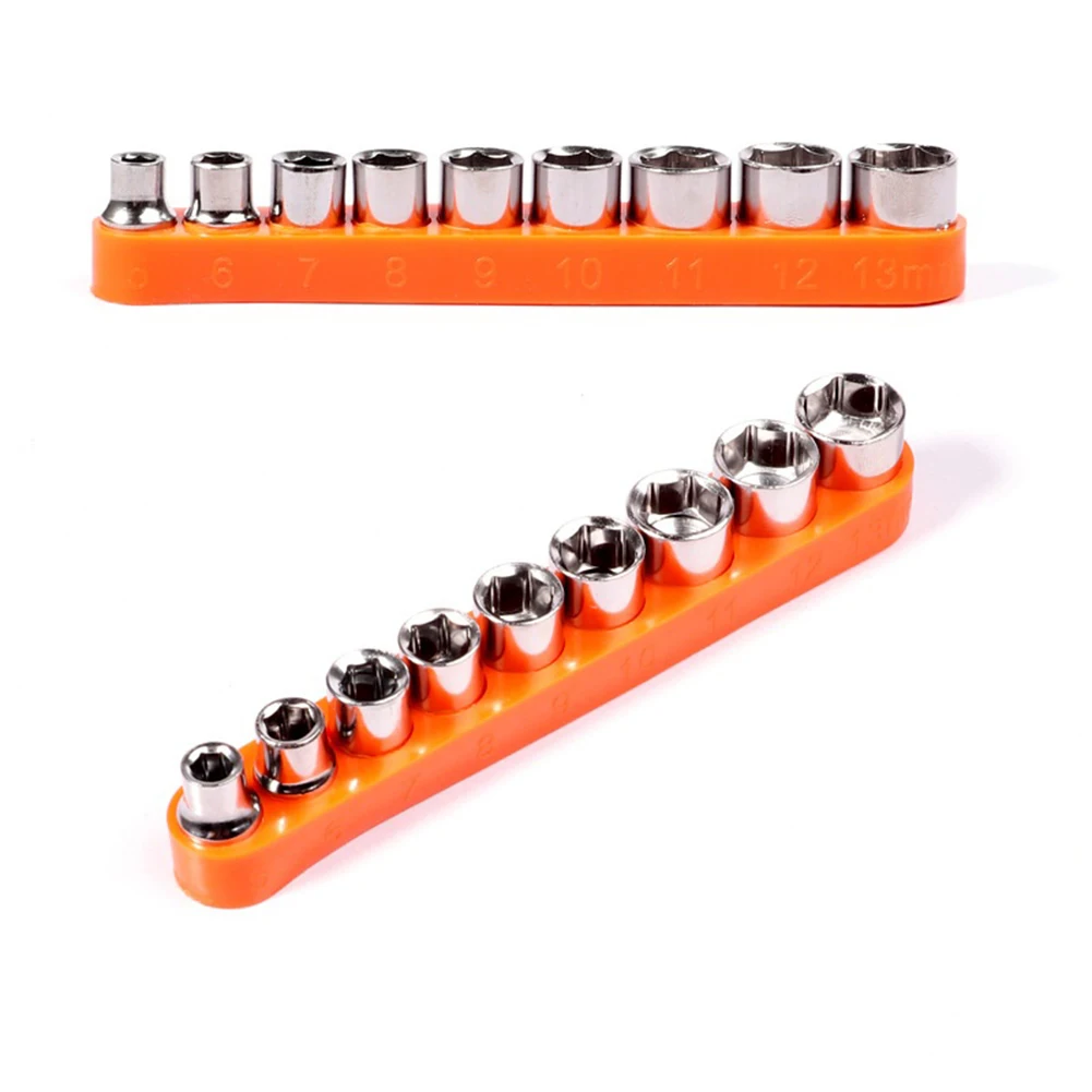 9Pcs 1/4 inch Socket Wrench Head Set 6 Point Wrench Socket Adapter ...