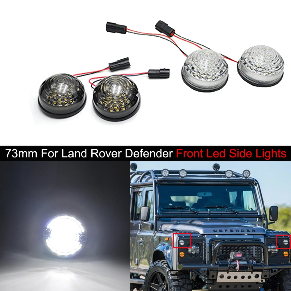 For Land Rover Defender 90/110 Led Lights Update Kits Clear Smoked Lens ...
