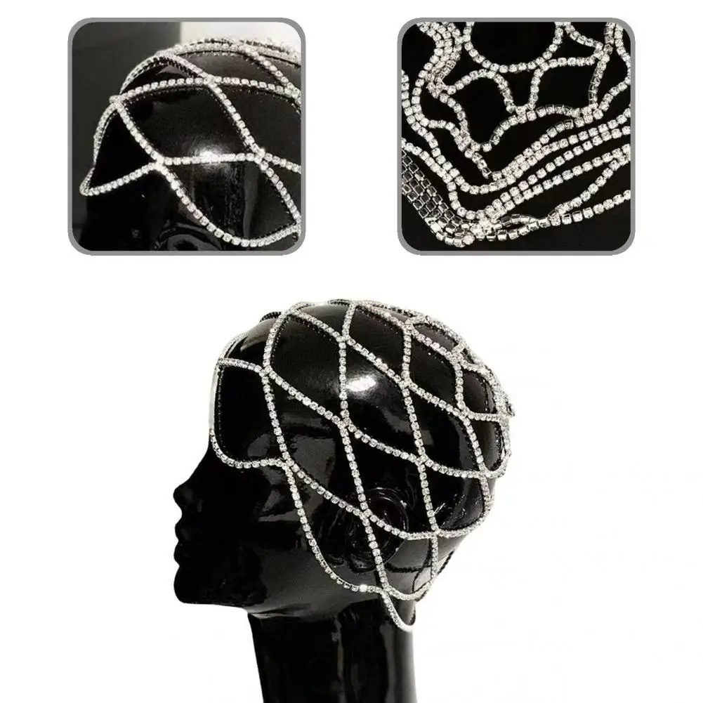 2021-Hollow-Rhinestone-Mesh-Headpiece-Wedding-Head-Chain-Jewelry-for ...
