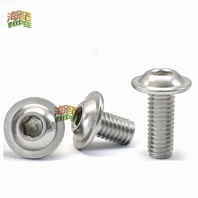 1/50pcs M3 M4 M5 M6 M8 ISO7380.2 304 Stainless Steel Hex Hexagon Socket ...