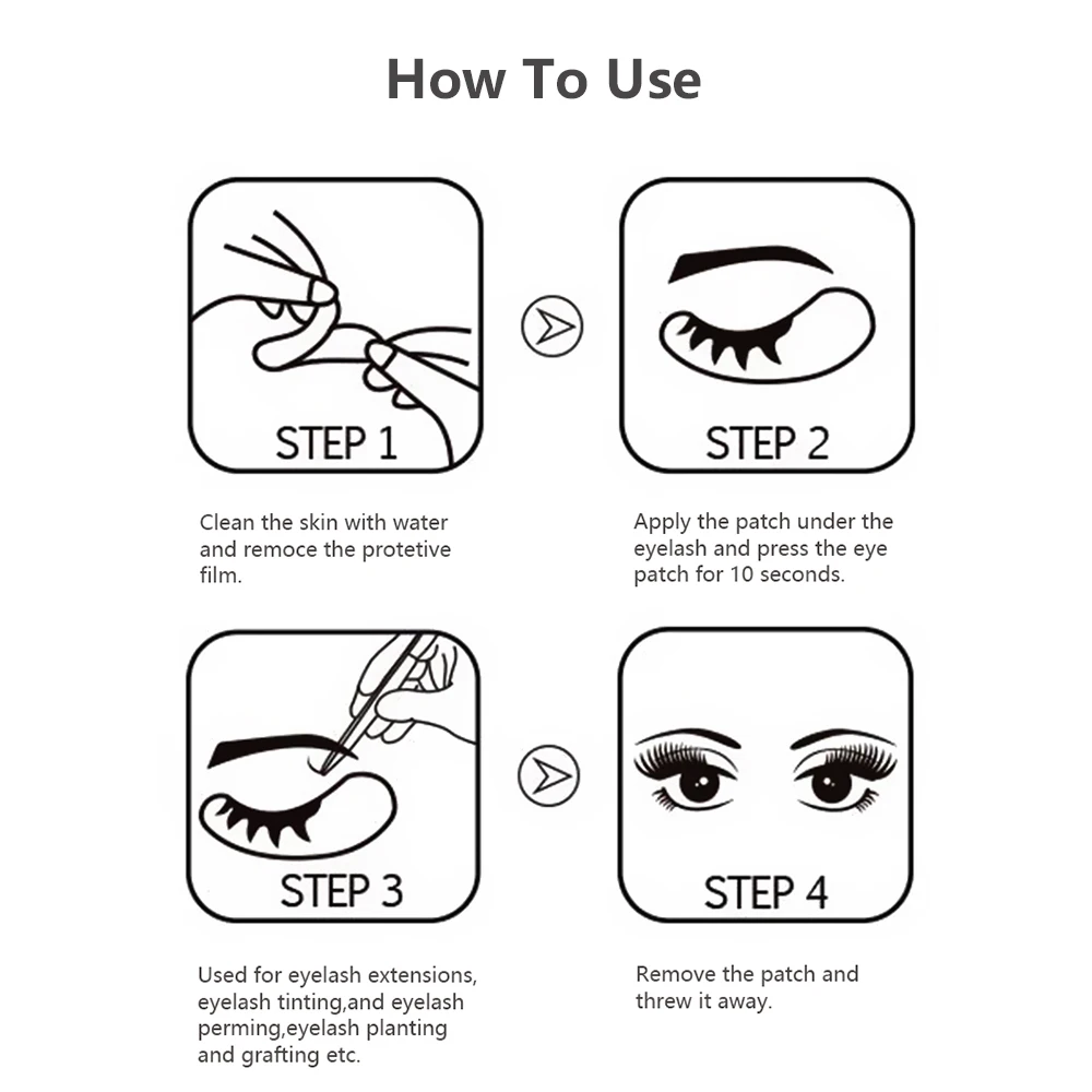 Maquillage,Patch d'extension de cils en Hydrogel,patchs de maquillage ...