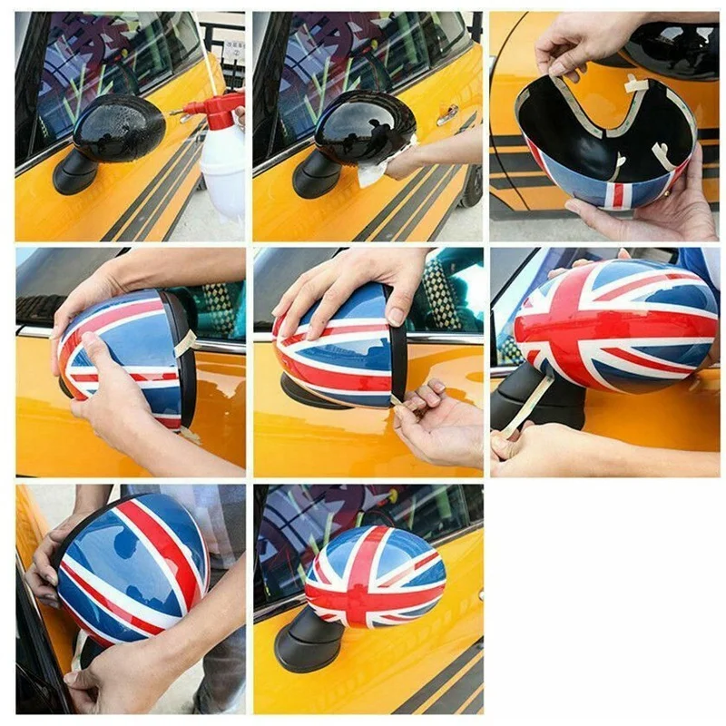 Car Door Side Red/Blue UK Flag Mirror Covers for Mini Cooper R55 R56 ...