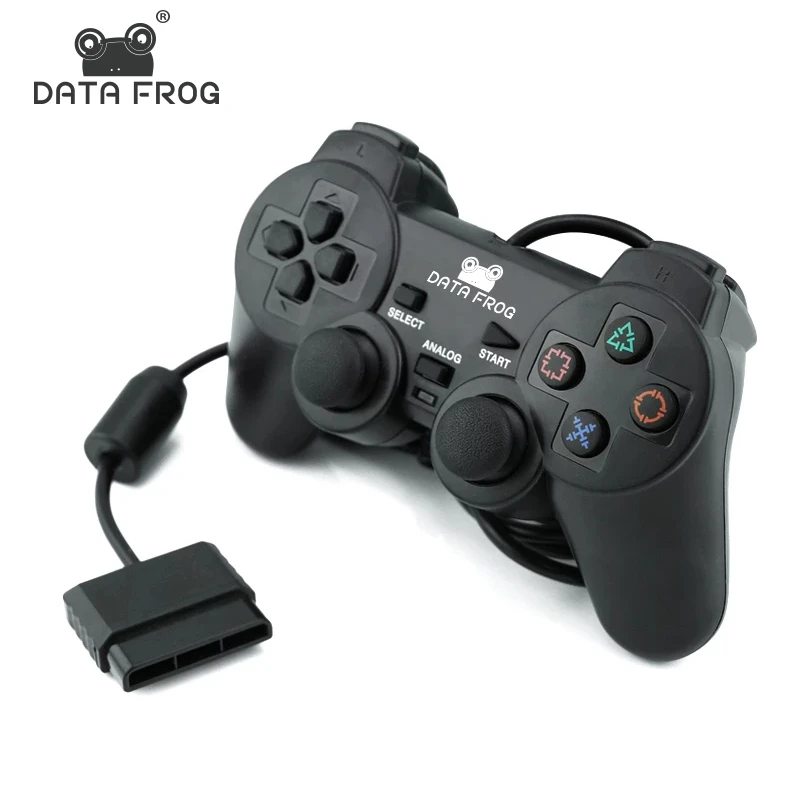 Data Frog Wired Gamepad For Sony Ps2 Wilreless Controller Double ...