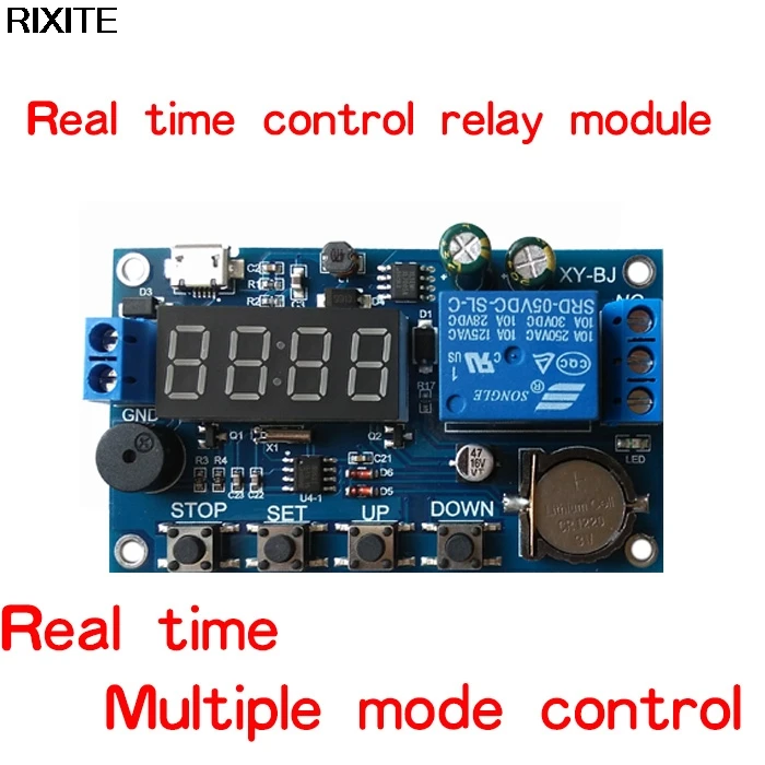 DC-5V-Real-time-Timing-Delay-Timer-Relay-Module-Switch-Control-Clock-Synchronization-Multiple ...