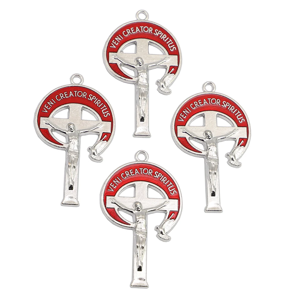 50pcs Of Catholic Veni Creator Spiritus Key Crucifix Cross Pendant ...