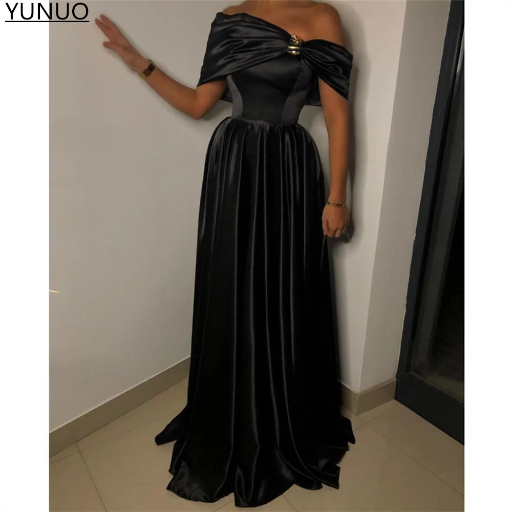 YUNUO-Floor-Length-Satin-robes-de-soir-e-Evening-Prom-Dresses-Off-the ...