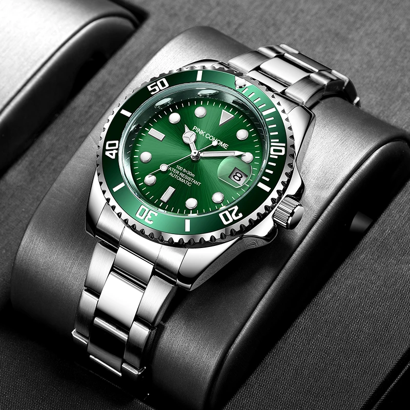 Automatic Watches Swiss Green Swimming Switzerland Wristwatch Men Aaa ...