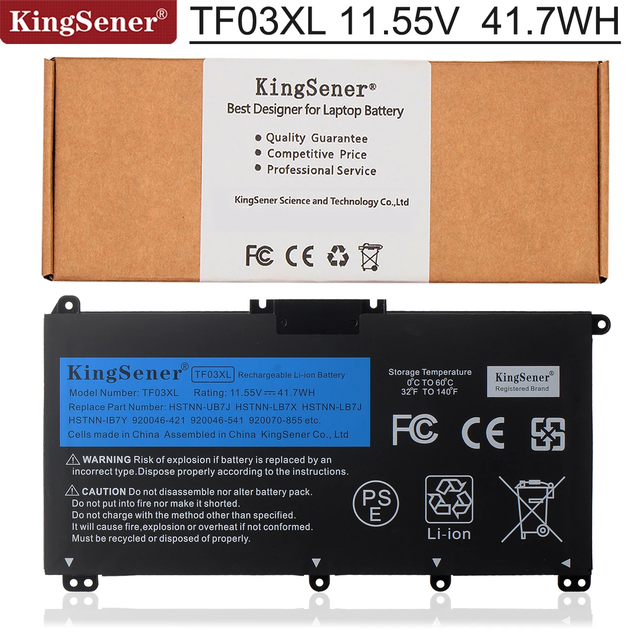 Kingsener Tf03xl Tf03 Battery For Hp Pavilion 15-cc 14-bf033tx 14 ...