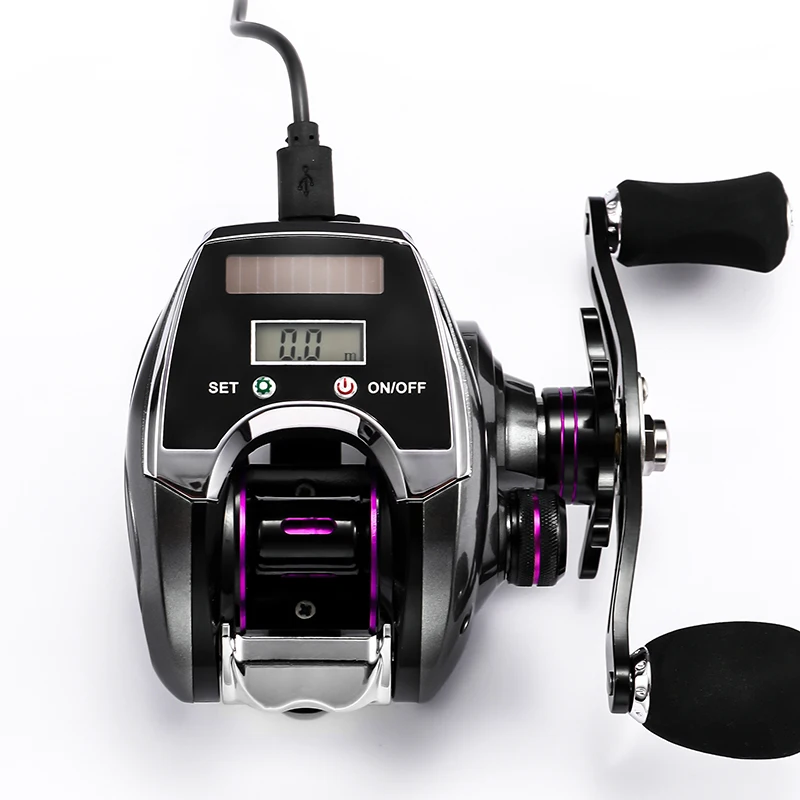 Electronic Fishing Reel Counter Digital Display Baitcasting Reel 8.0:1 ...