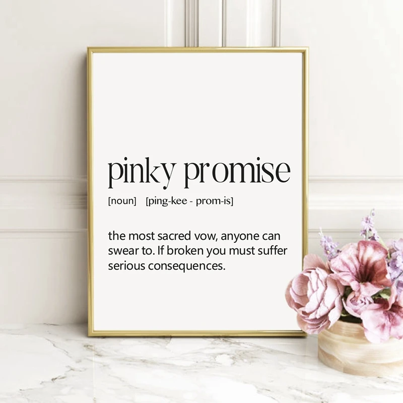 Pinky-Promise-Definition-Print-Best-Friend-Gift-Love-and-Friendship ...