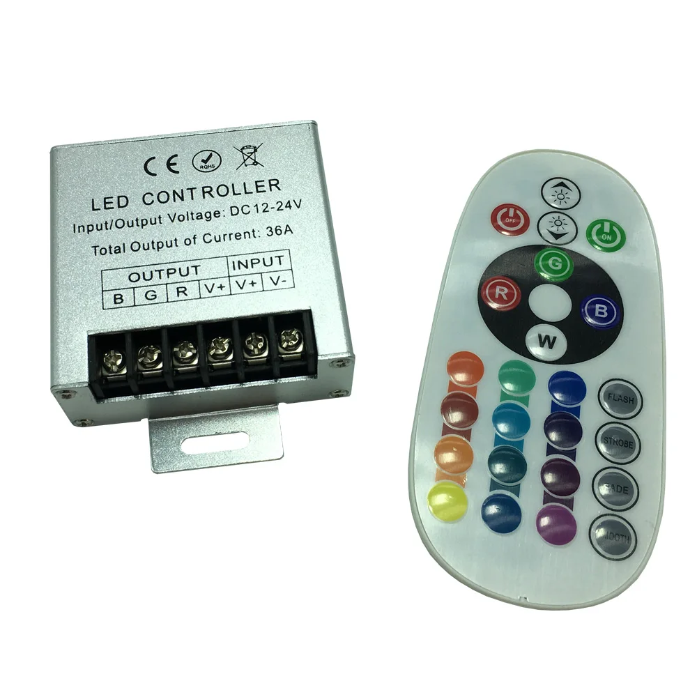 RF RGB Controller DC12V 24V Max Load 432W for LED Pool Light
