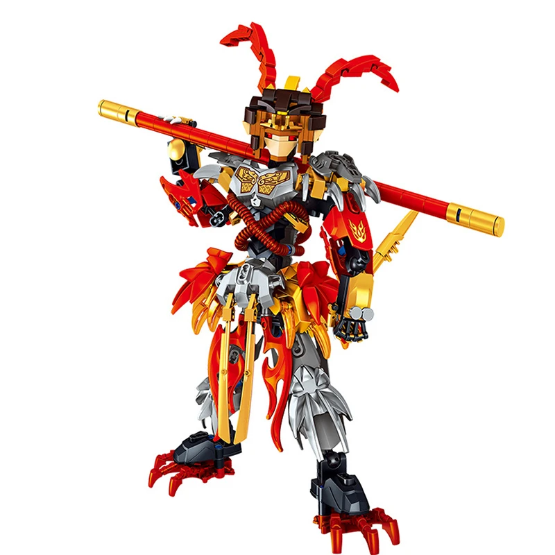 316 pçs sun wukong mecha blocos de construção macaco rei robô super ...
