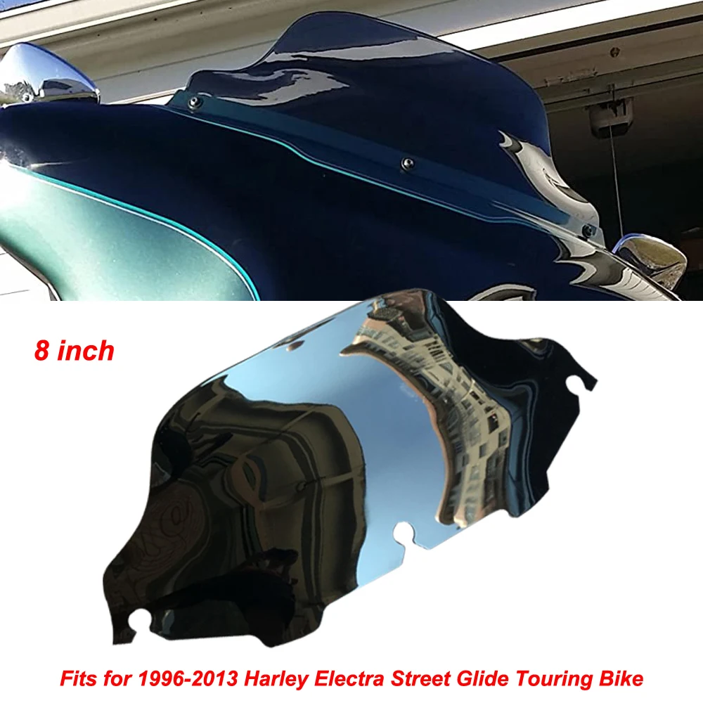 Motorcycle-8-Wave-Windshield-Windscreen-For-Harley-Touring-Electra ...