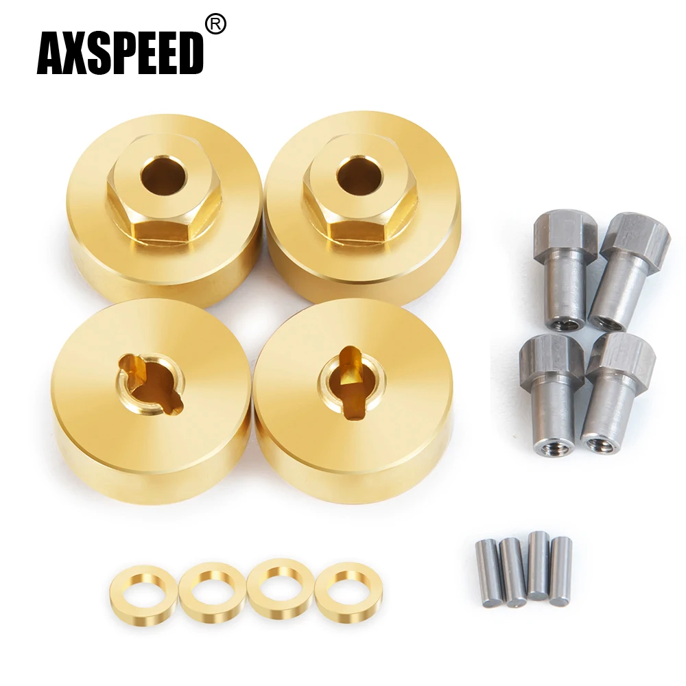 AXSPEED Brass Wheel Hub Weights Counter Counterweight for Axial SCX24 ...