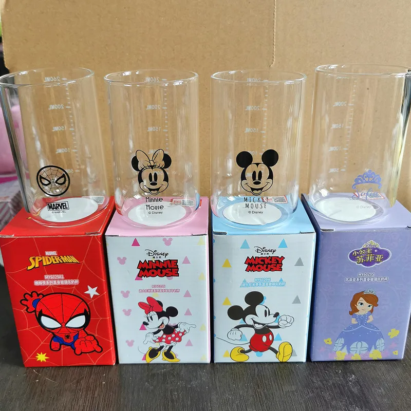 Disney-Mickey-Mouse-Cartoon-cups-with-box-kids-snow-White-Glass-cups ...