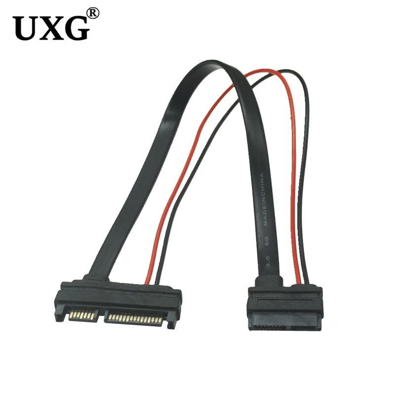 SATA-Adapter-Cable-Serial-ATA-22Pin-7-15-Male-To-Slimline-SATA-13Pin-7 ...
