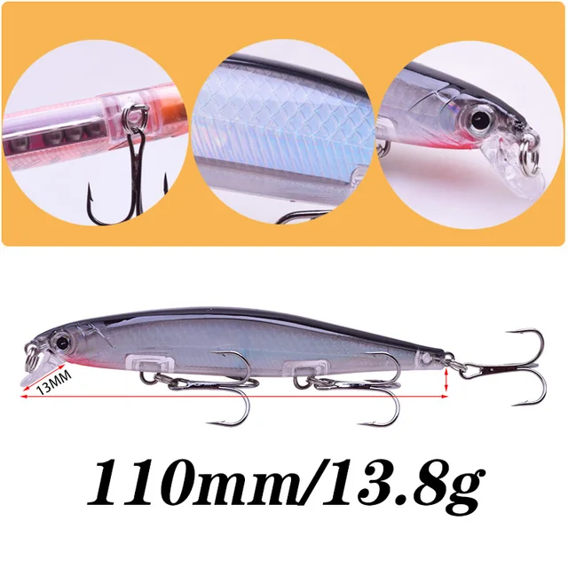 Sinking bibbed Minnow Lure 11cm - Easy Fishing Tackle