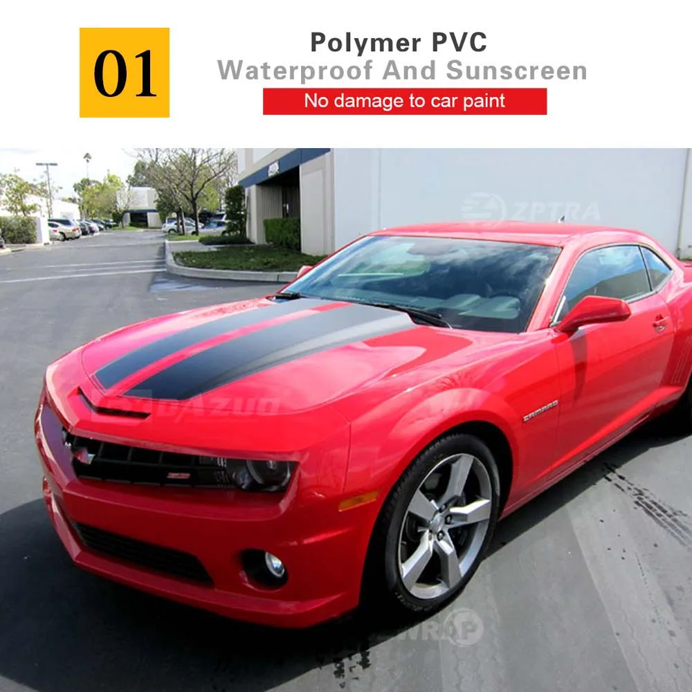 Red Camaro Black Stripes