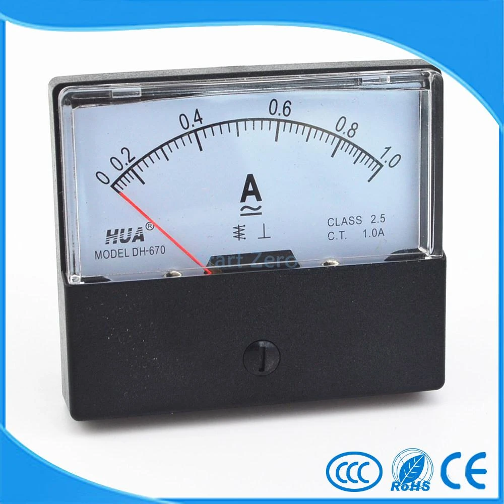 AC 0 1A Analog Panel Meter Ammeter Gauge DH 670|analog panel meter ...