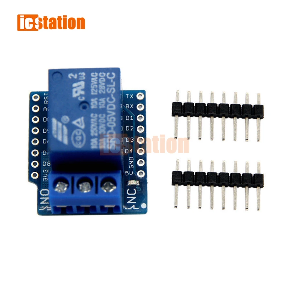 Relay-Module-For-D1-MINI-5V-hight-level-trigger-One-1-Channel-Relay ...