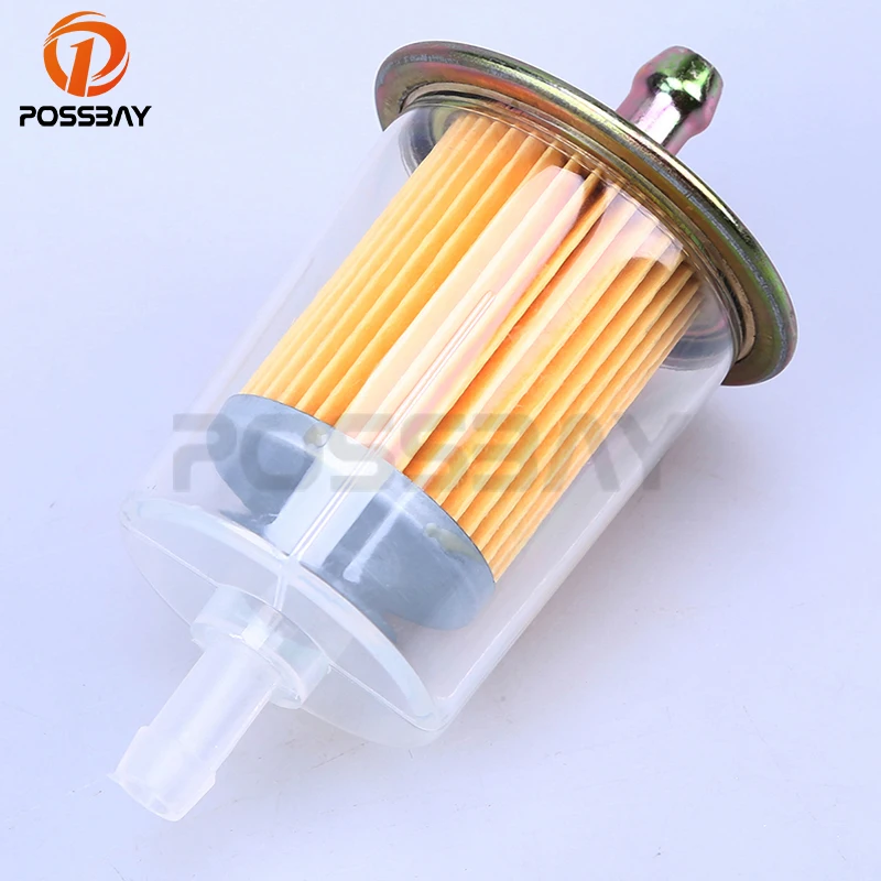 Possbay Abs Copper Universal Motorcycle Oil Fuel Filter Petrol Gas ...