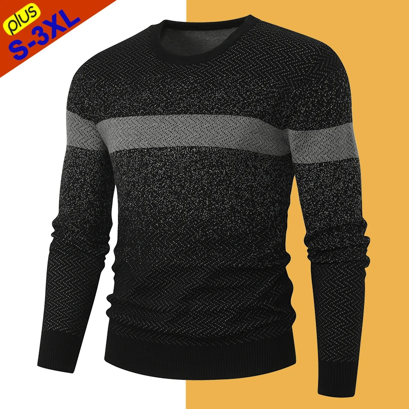 Autumn-Sweaters-Men-Pullover-High-Quality-Cotton-O-Neck-Slim-Sweater ...