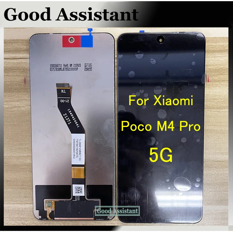 Original Black 6.6 inch For Xiaomi Poco M4 Pro 5G LCD Screen Display Touch Panel Digitizer ...