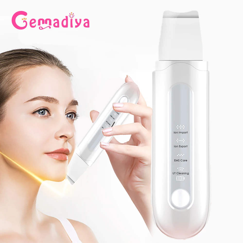 Ultrasonic-Skin-Scrubber-Face-Spatula-Electric-Pore-Deep-Cleaning-Acne ...