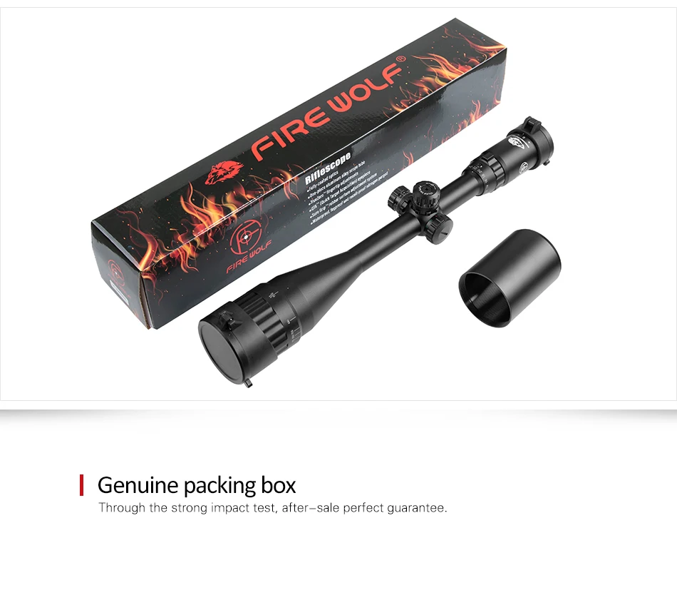 Fire Wolf 6-24x50 Hunting tactical optics cross red light rifle scope ...