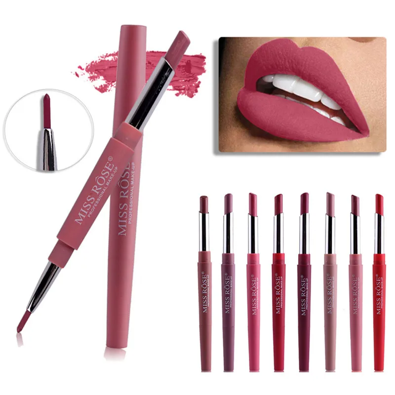 8-Color-Double-end-Lip-Makeup-Lipstick-Pencil-Waterproof-Long-Lasting ...